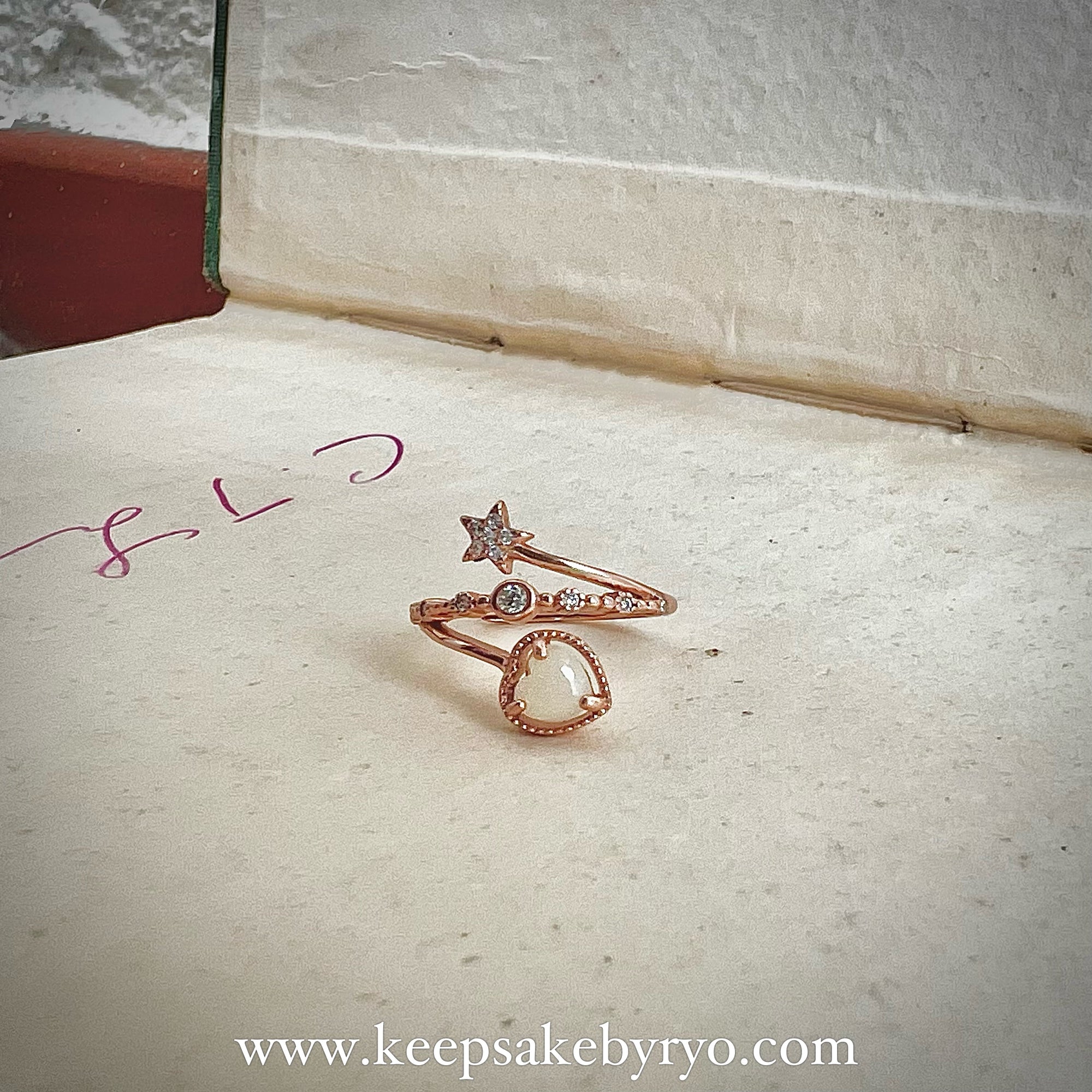 满月金 FULL MONTH GOLD & 百日金 100 DAYS GOLD: CELESTE RING WITH HEART INCLU ...